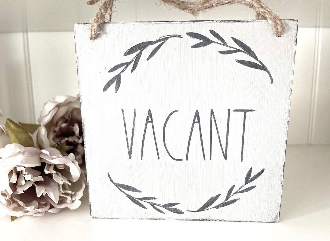 Occupied Vacant Door Sign. Hand Painted Wooden Sign. - Etsy