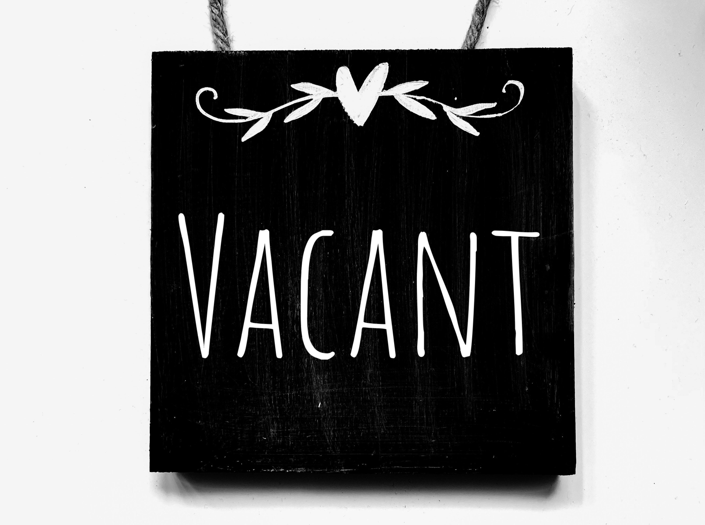 Bathroom Bathroom Décor Vacant Occupied Reversible Door Sign Toilet ...
