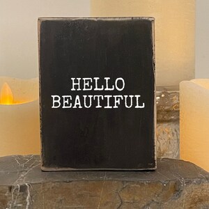 Hello Beautiful. Tiered Tray Mini Sign. Gift for Her. - Etsy