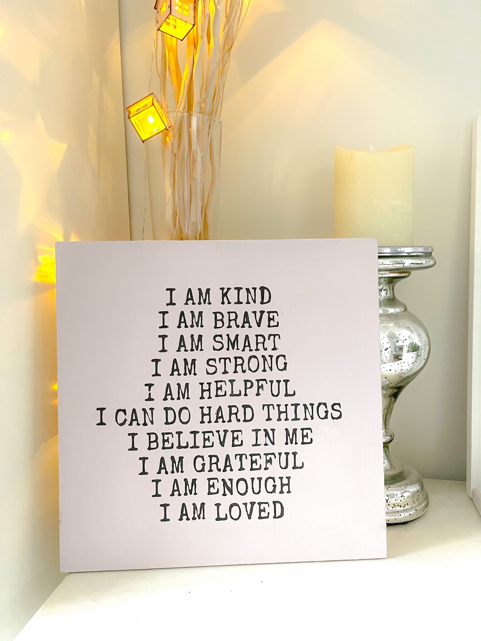 Affirmation Sign. I Am Kind I Am Brave I Am Smart. Childs | Etsy