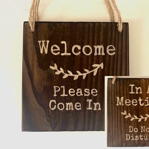 In A Meeting Sign. Custom Office Door Sign. Home Office Sign. - Etsy