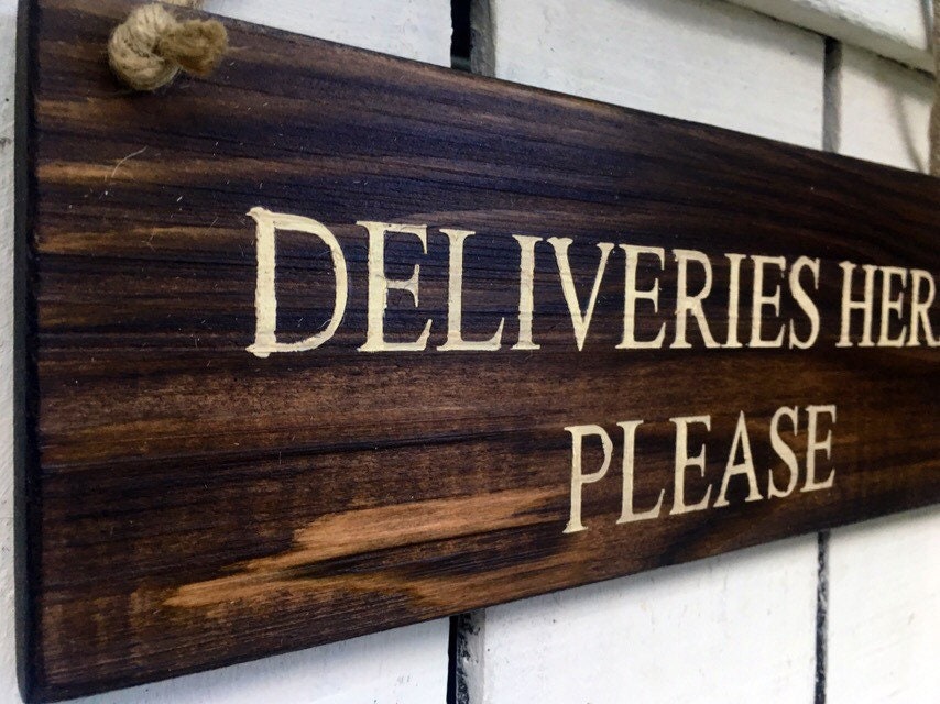 Deliveries Sign. Custom Deliveries Sign. Hand Painted Wooden - Etsy UK
