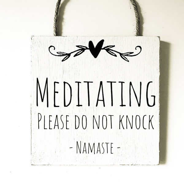 Meditating Sign - Etsy