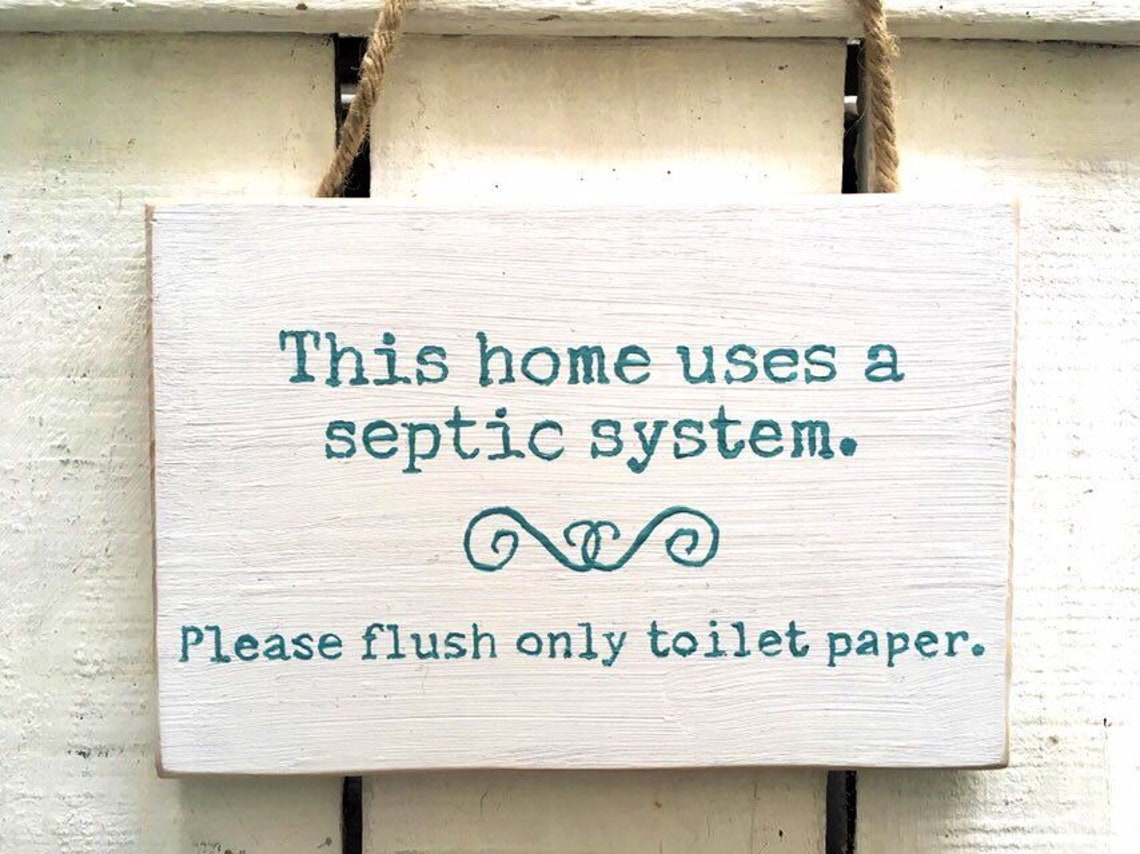 Hand Painted Septic Tank Wood Sign: Restroom Decor (8” X 6”) - Etsy ...