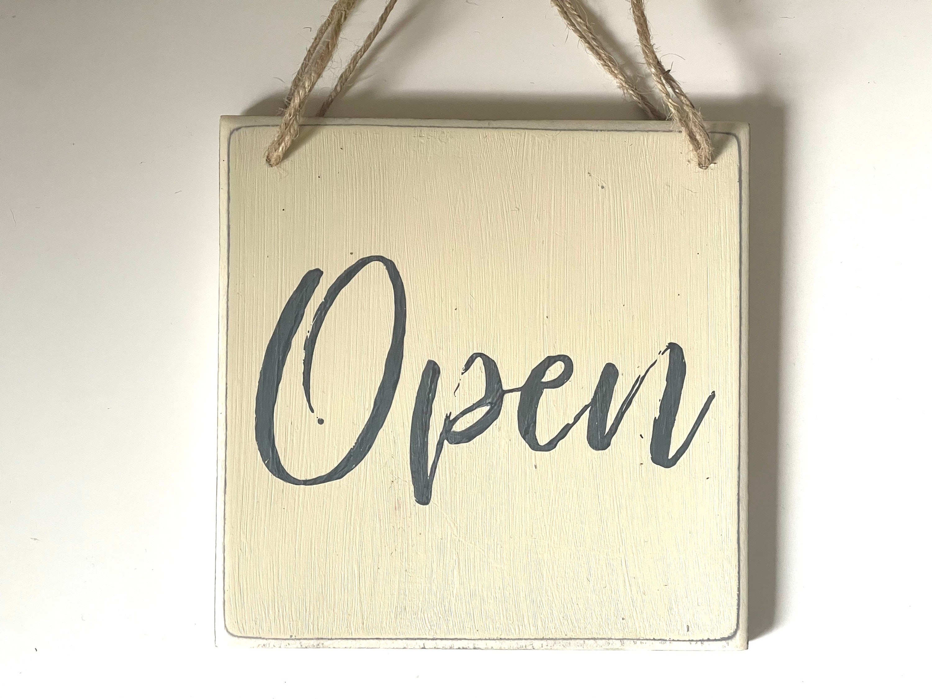 Open Closed Sign. Reversible Door Sign. Custom Wooden Door Sign ...