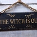 Witch Sign. Reversible Door Sign - Etsy