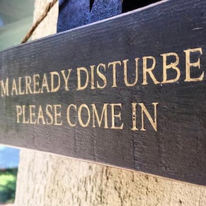 I Am Already Disturbed Please Come In. Funny Door Sign. Gift. - Etsy