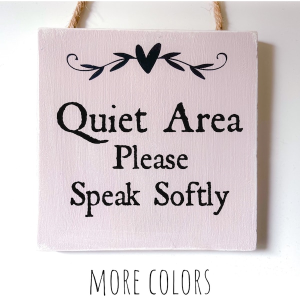 Quiet Please Sign - Etsy