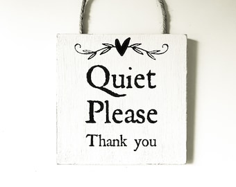 Quiet Please Sign - Etsy