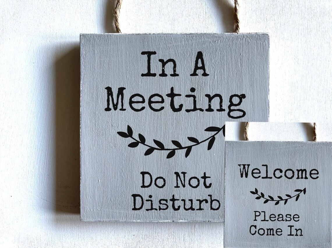 In A Meeting Sign. Custom Office Door Sign. Home Office Sign. | Etsy