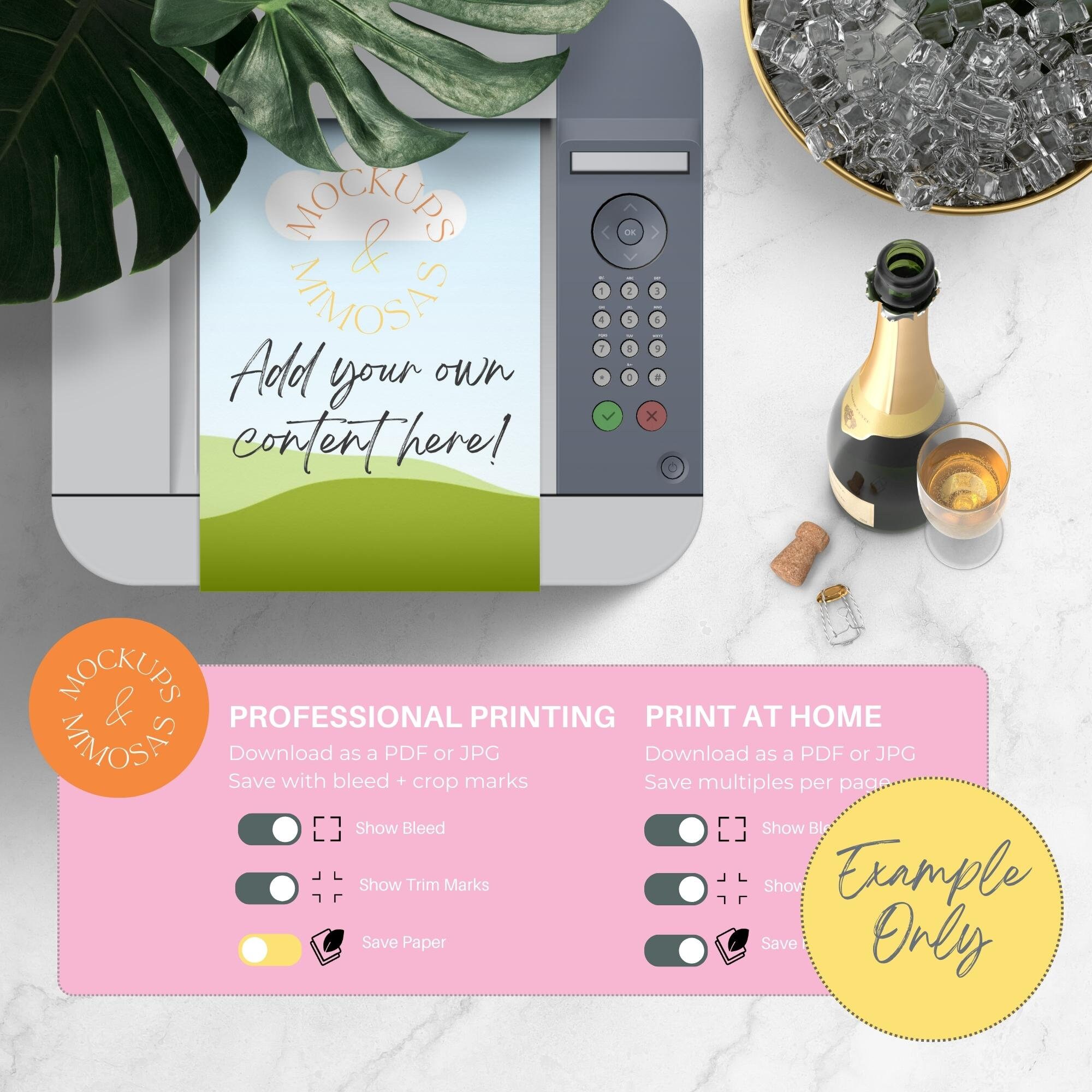 Animated Printer Mockup Canva Template, A4 Paper Printing (digital File ...