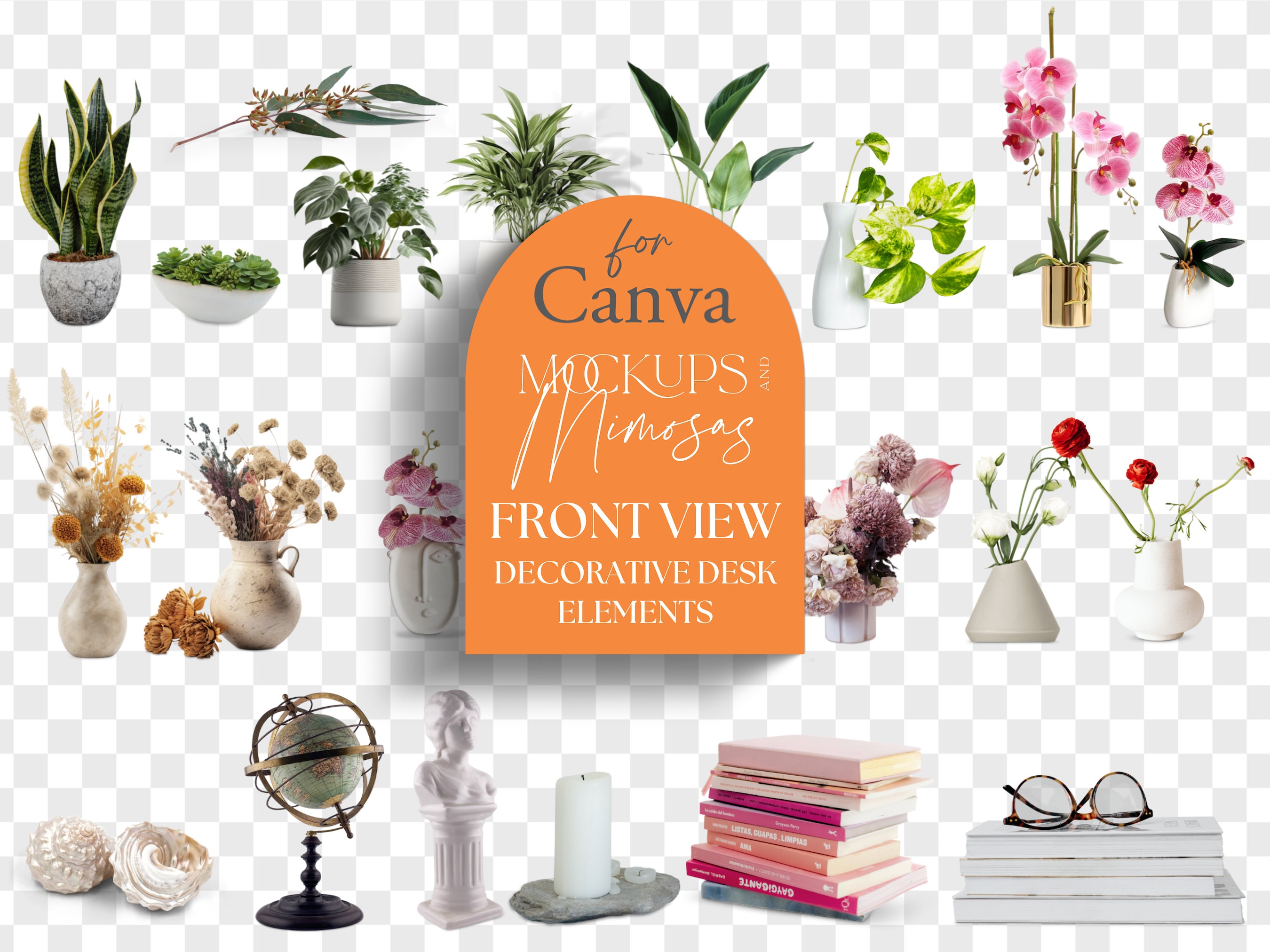 Desk Scene Creator: Moveable Clipart Objects (canva Template) - Etsy