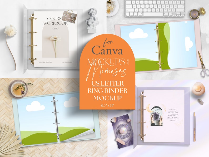 US Letter Ring Binder Mockup, Canva Template (digital Download) - Etsy