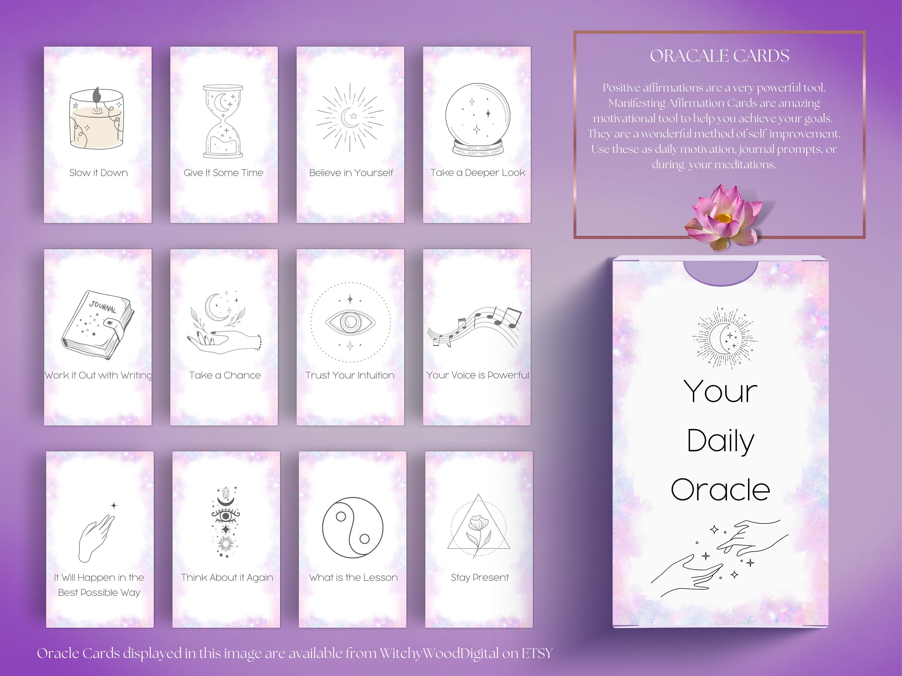 CANVA AFFIRMATION CARDS Animated Mockup. Manifestation Cards. - Etsy ...