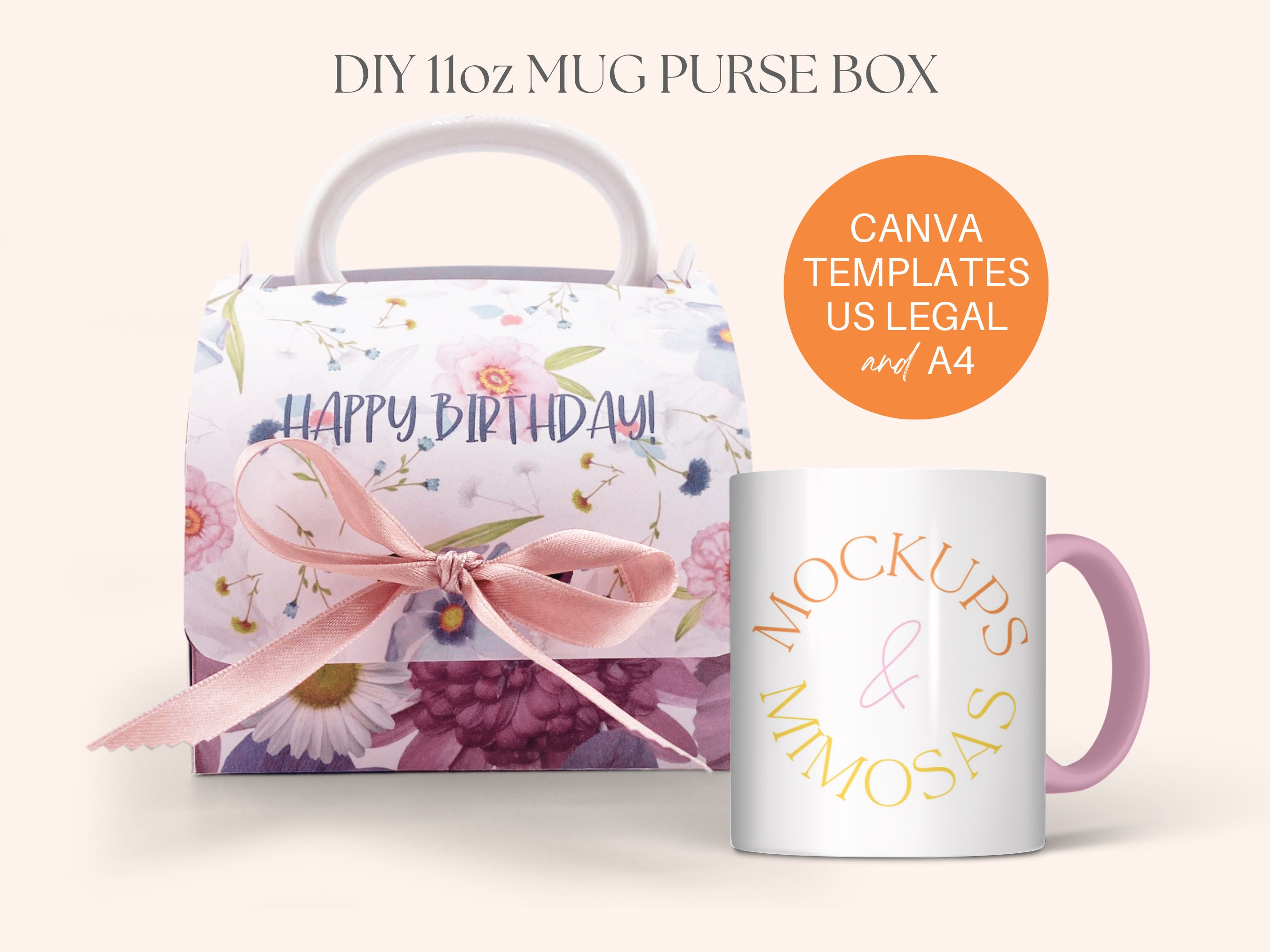 Purse 11oz Mug Box Template, SVG, Canva Editable (digital File) - Etsy