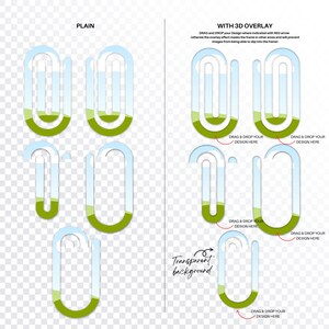 Paperclip MOCKUP and Templates for CANVA. Jumbo Sublimation Paper Clip ...