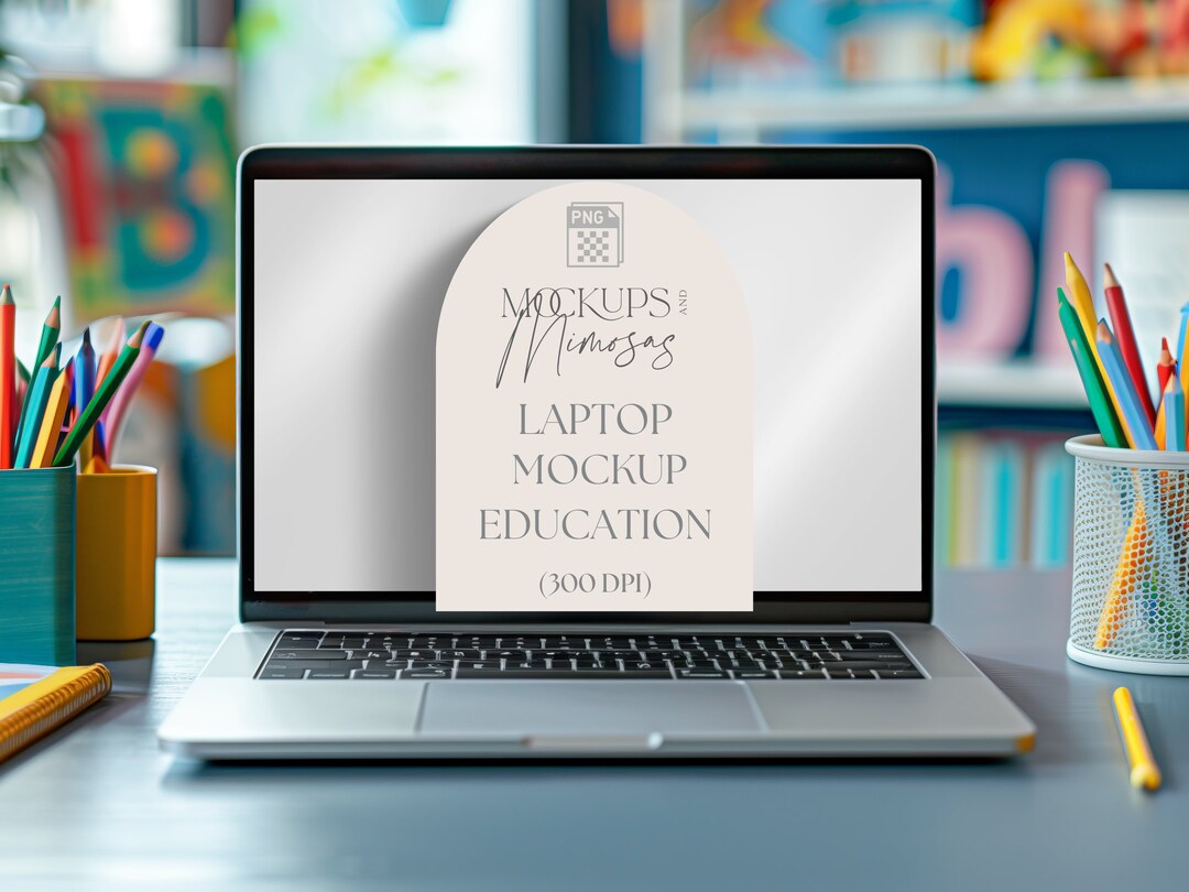 Laptop Mockup for Education/school Teacher. Kid’s Activities or ...