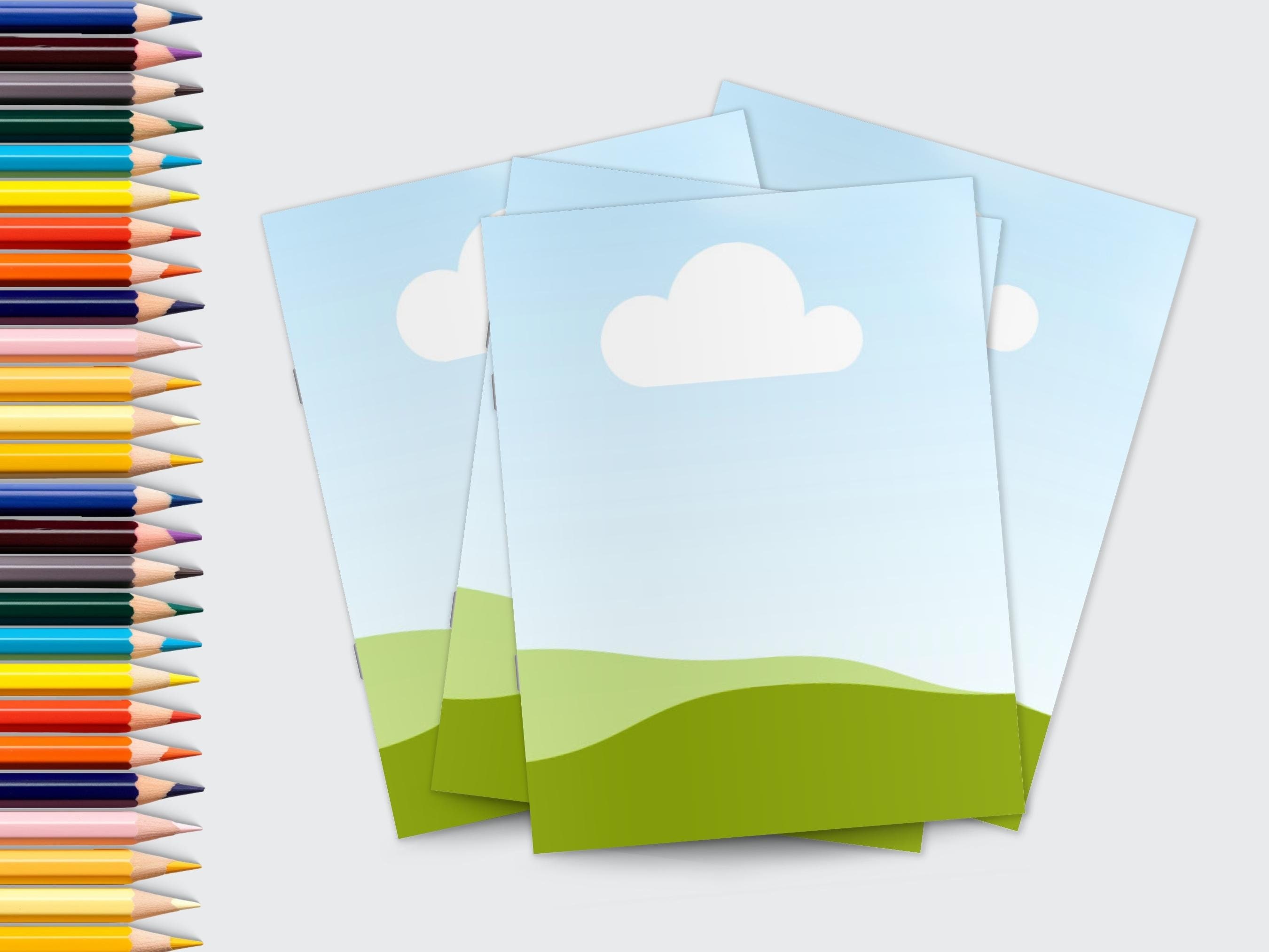 Coloring Book Mockup, Activity Pages Listing Templates. Canva. - Etsy