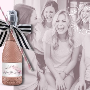 CANVA Piccolo Bottle Label Mockup. Mini Sparkling Wine Label. Bubbles ...