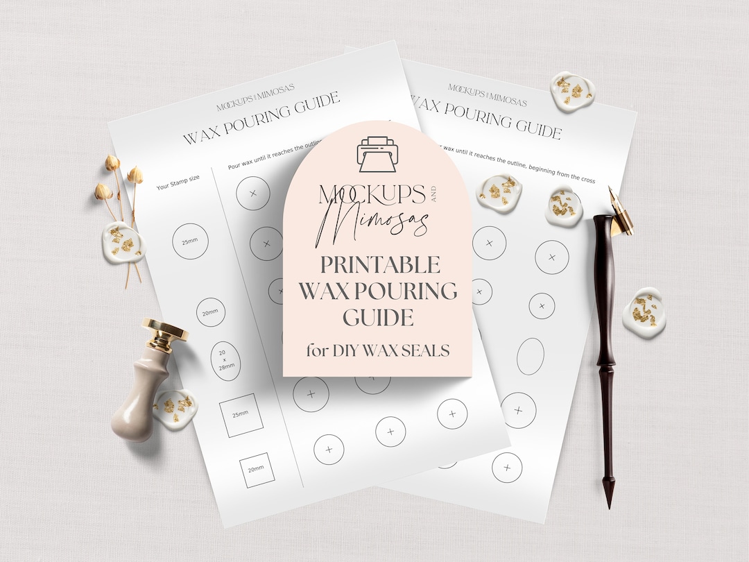 Printable Wax Pouring Guide. A4 And Us Letter Diy Wax Seal 