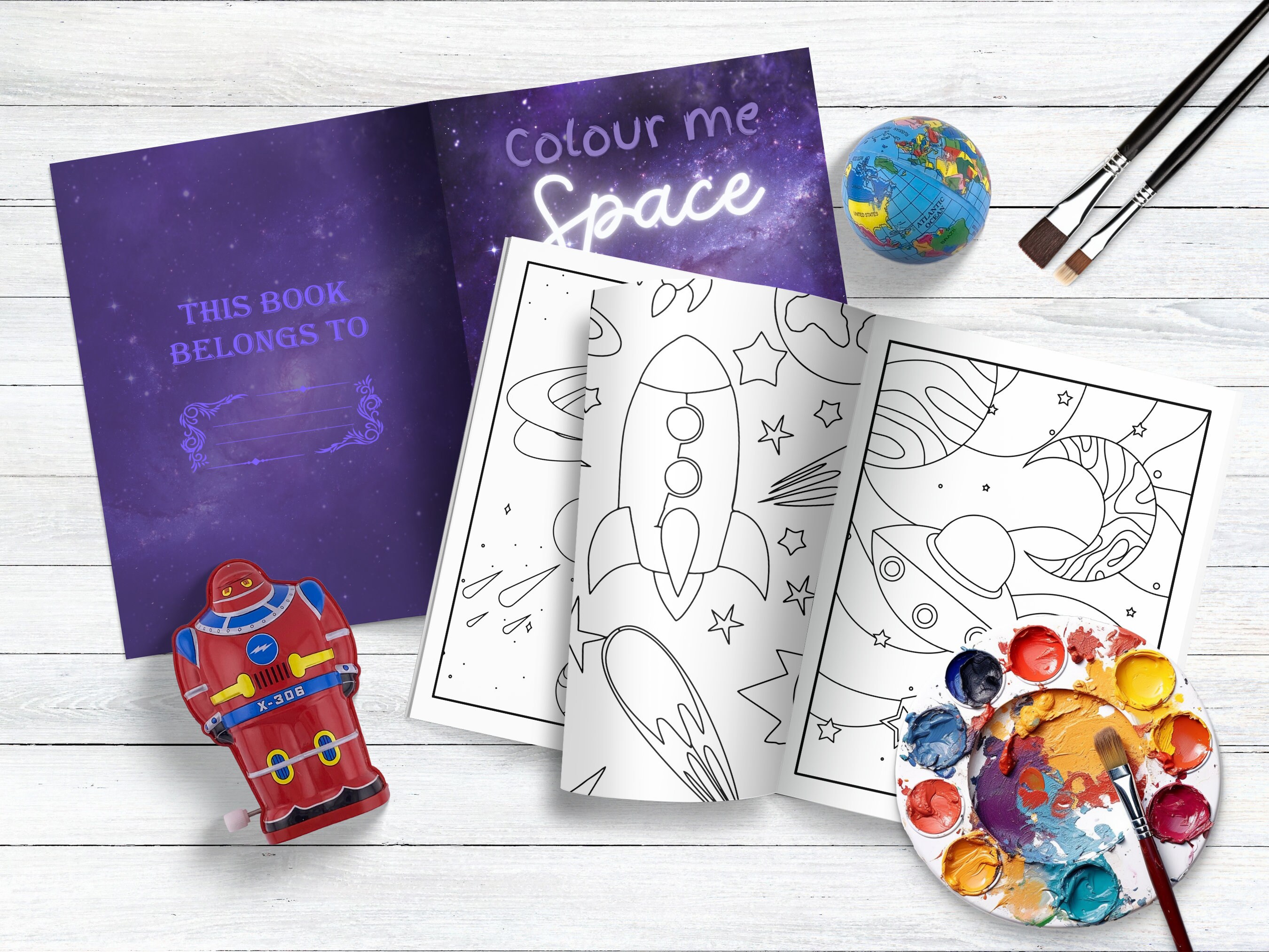 Coloring Book Mockup, Activity Pages Listing Templates. Canva. - Etsy