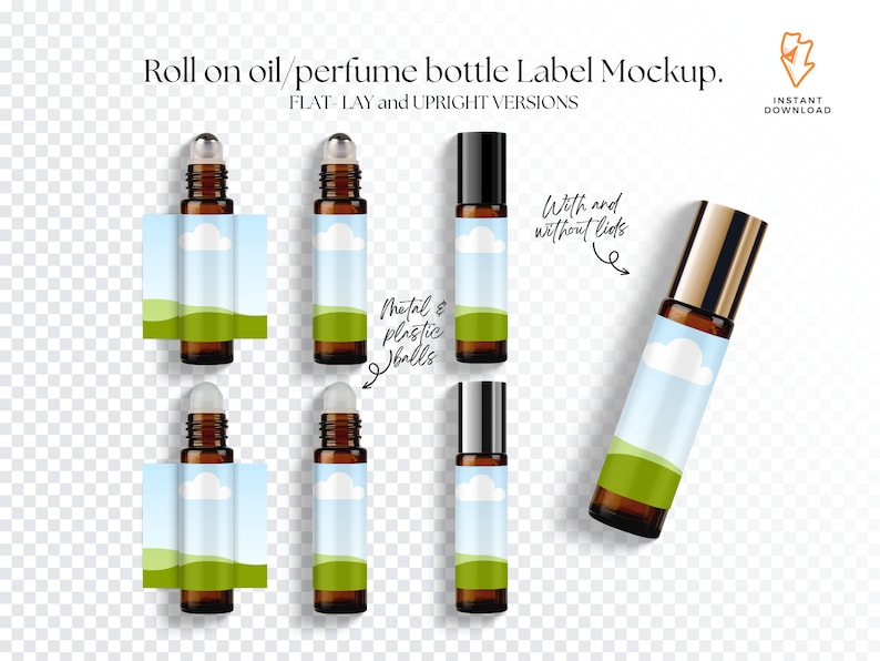 10ml Roll-on Bottle Mockup | Canva Label Template - Etsy Australia