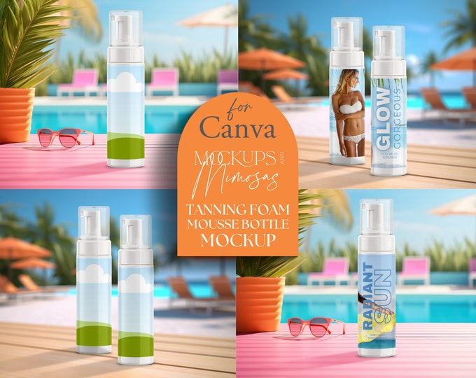 Spray Tan Artist Product Label Template | Editable Tanning Mousse Label ...