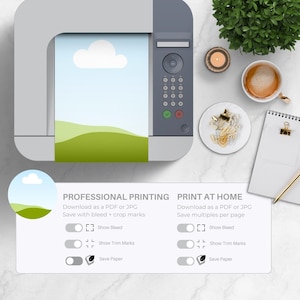 Animated Printer Mockup Canva Template, A4 Paper Printing (digital File ...