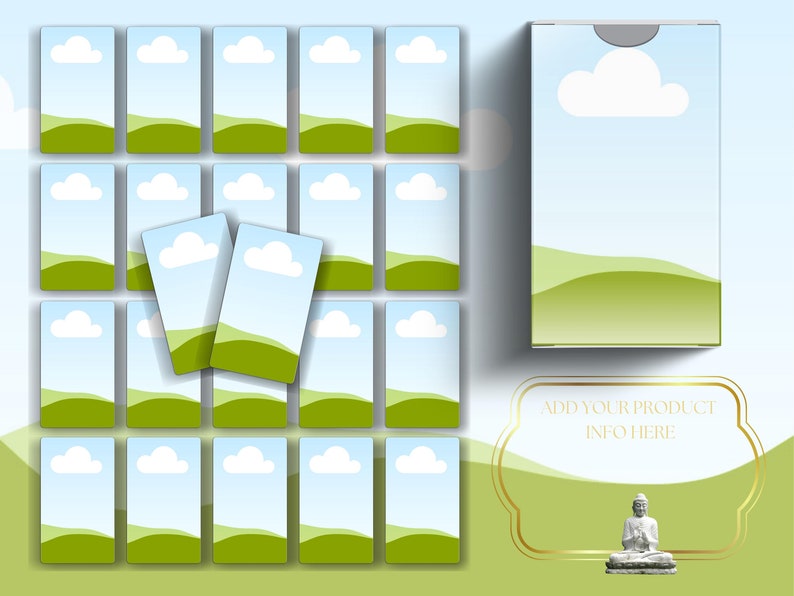 Animated Card Box Mockup: Canva Template, Affirmation Cards (digital ...