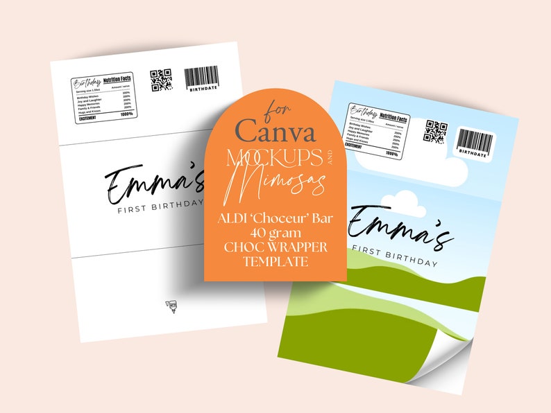 CANVA 40gram Aldi Choceur CHOCOLATE BAR Template. Editable - Etsy Australia
