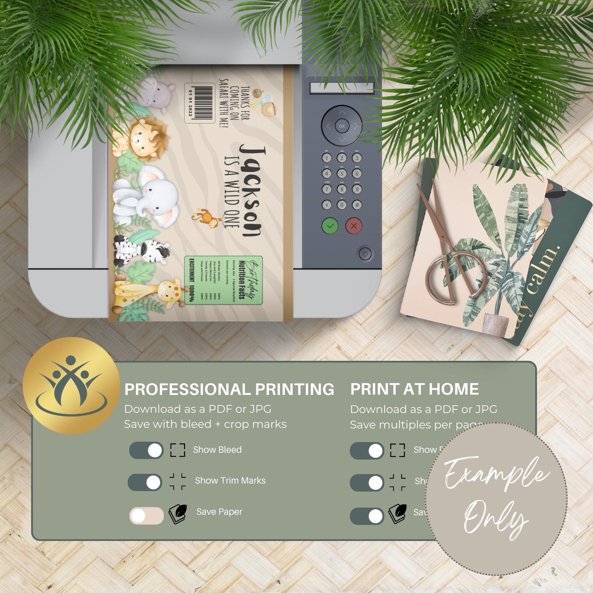 Animated Printer Mockup Canva Template, A4 Paper Printing (digital File ...