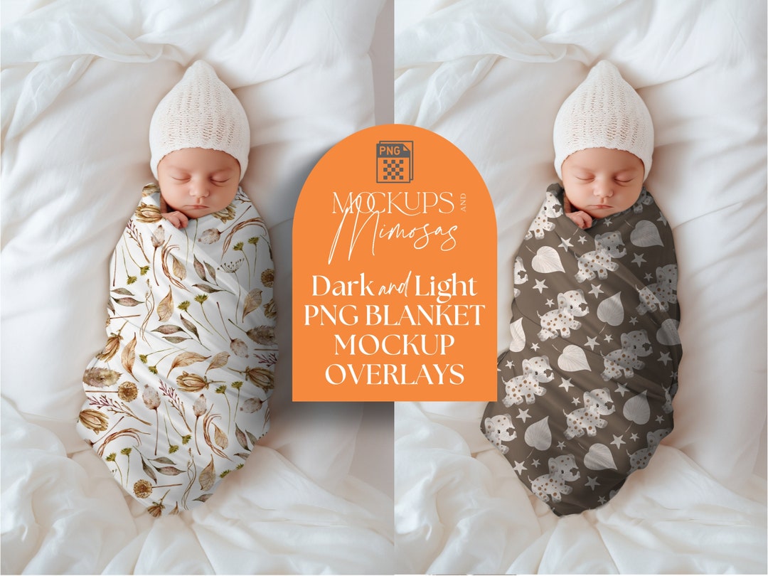 Baby Blanket PNG Mockup. Swaddling Cloth Showcase, Transparent Photo ...