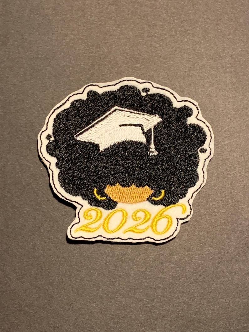 Afro Graduation Cap-afro Girl-2026- Patch-3 Inch - Etsy