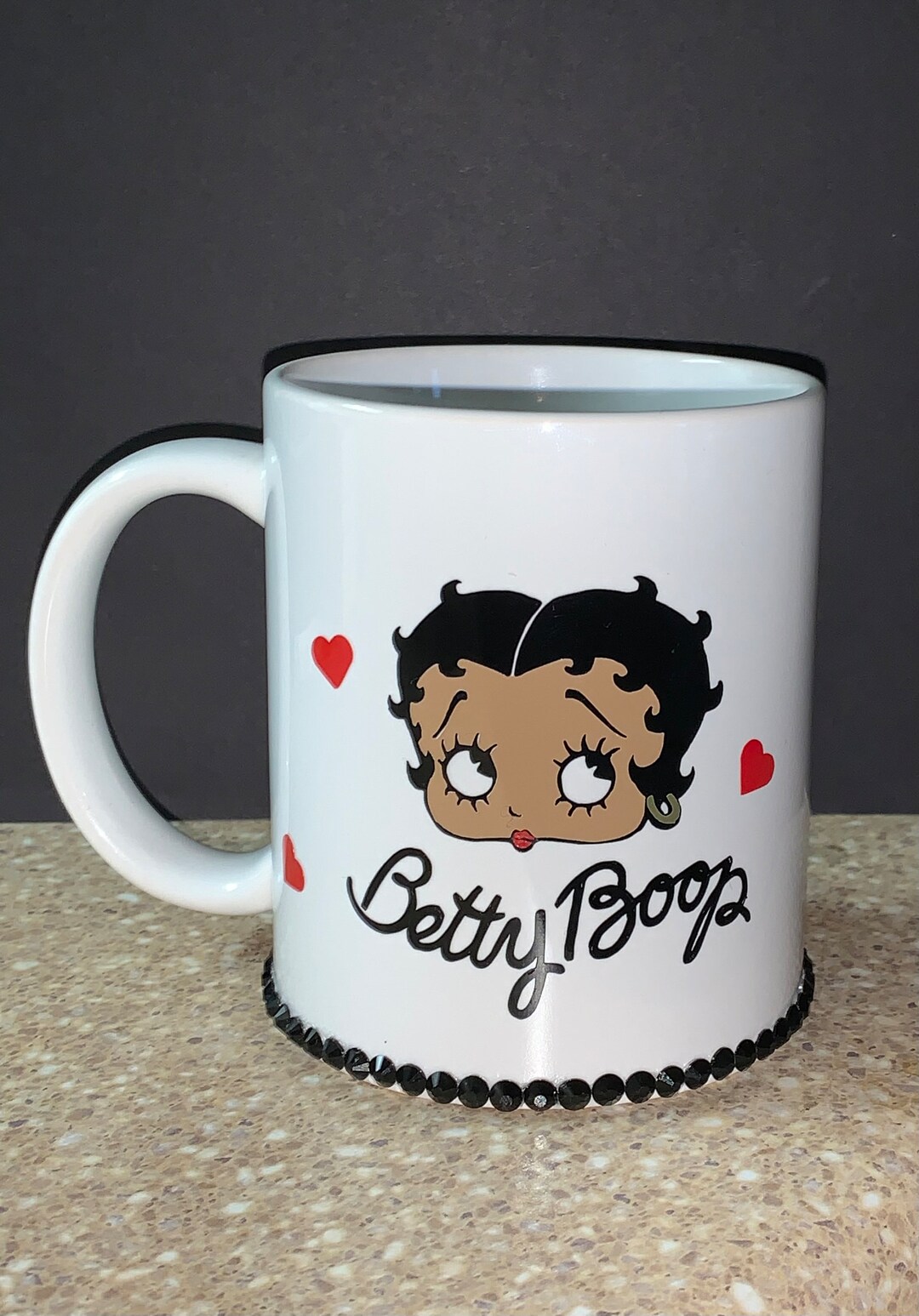 Betty Boop Coffee Mug-12 Oz-rhinestones - Etsy