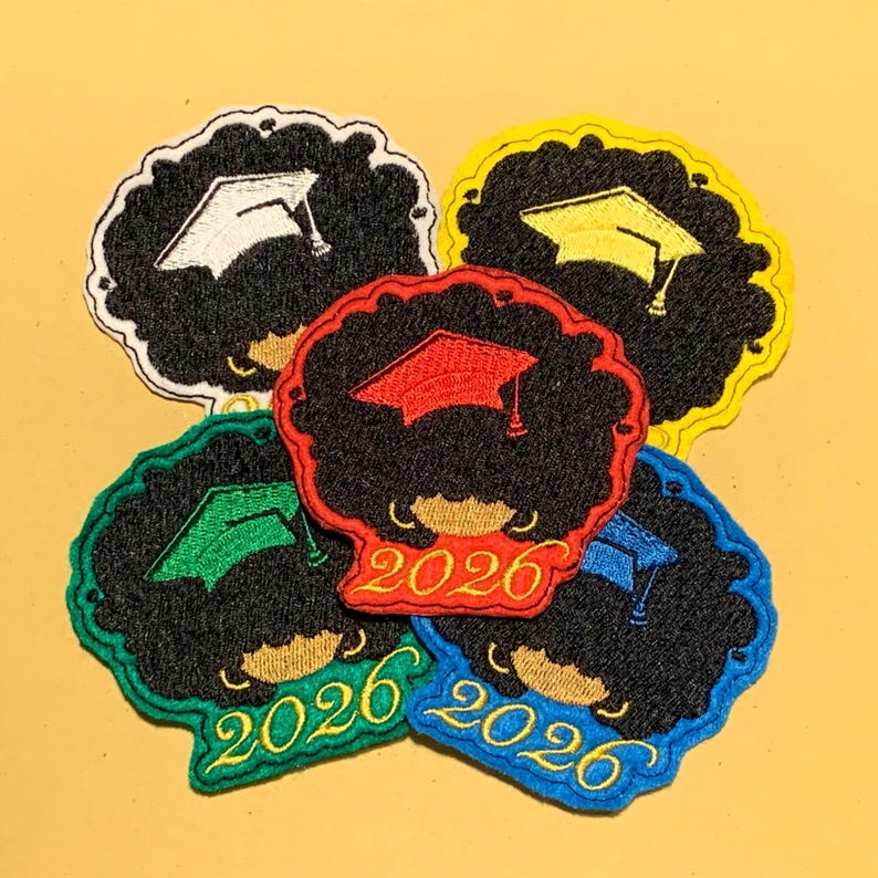Afro Graduation Cap-afro Girl-2026- Patch-3 Inch - Etsy
