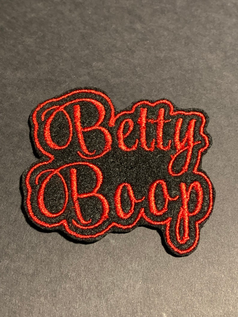 Betty Boop Script Name Patch-embroidered-2 Sizes Available - Etsy