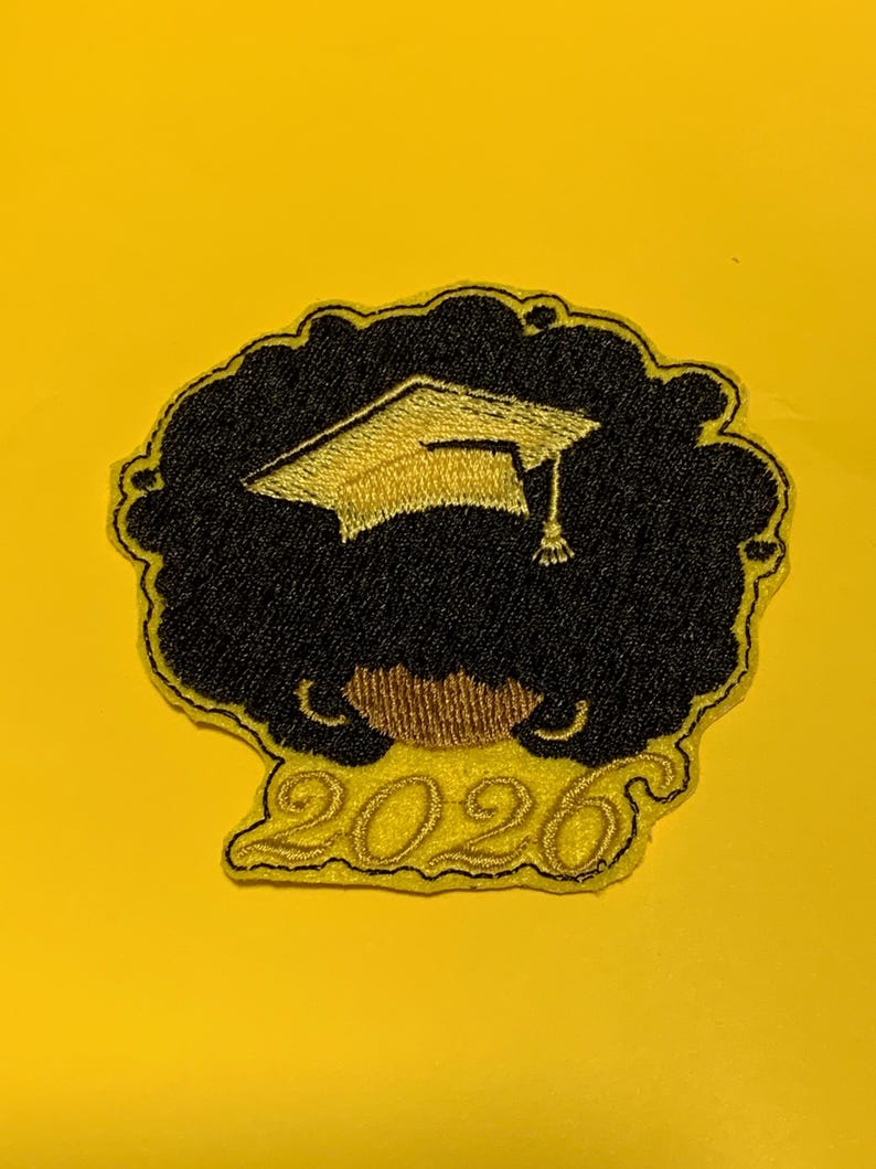 Afro Graduation Cap-afro Girl-2026- Patch-3 Inch - Etsy