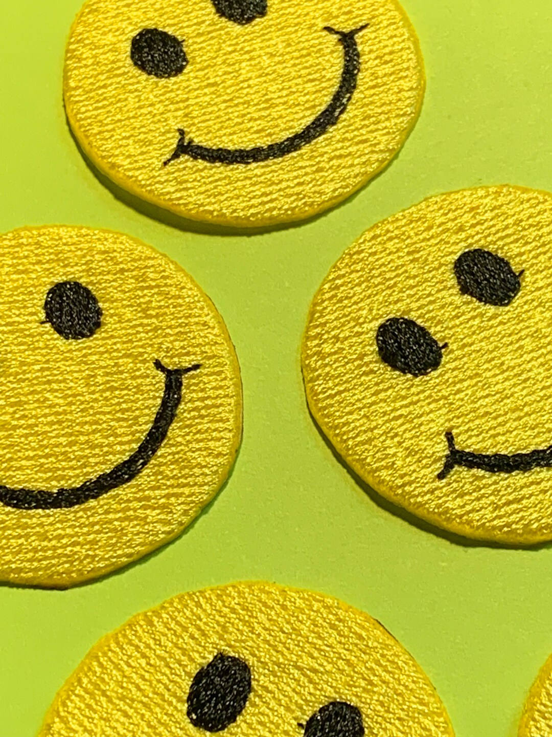 Smiley Face Patch-iron On - Etsy