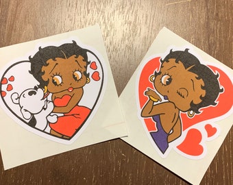 Betty Boop Betty Boop Sticker Charming Betty Boop and Pudgy Sticker - Etsy