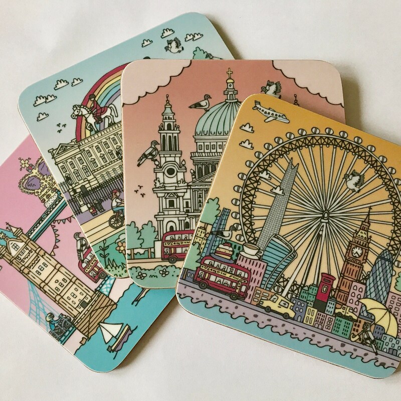 London Coasters - Etsy