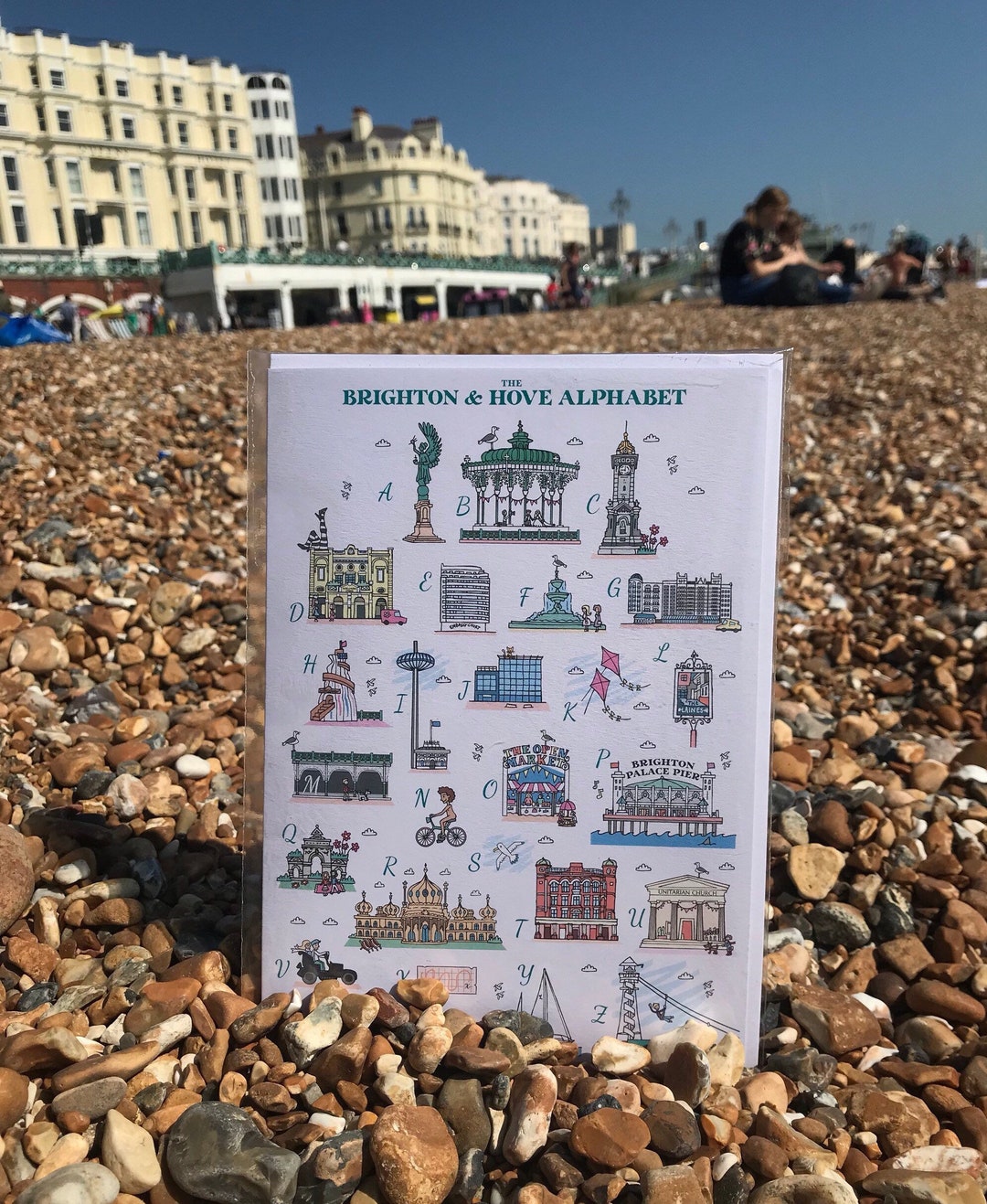 Illustrated Brighton Alphabet Cards, Pack of 4 A5 Size - Etsy