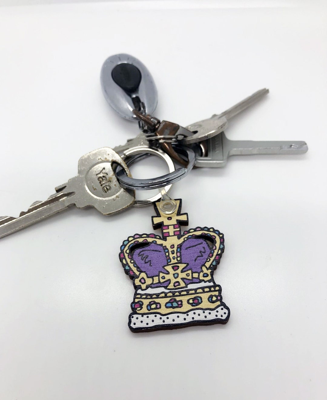 Wooden Crown Jewels Keyring, Royal Keychain - Etsy UK