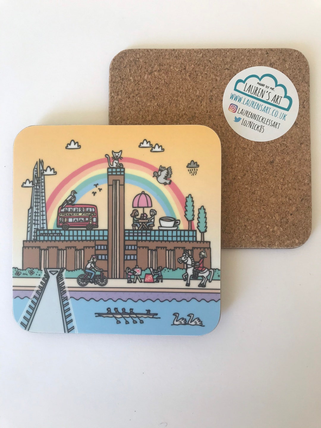 Tate Modern London Drinks Coaster, Art Lovers Table Mat - Etsy