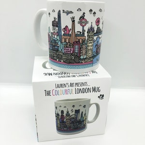 Colourful London Landmarks Mug, London Lovers Cup - Etsy