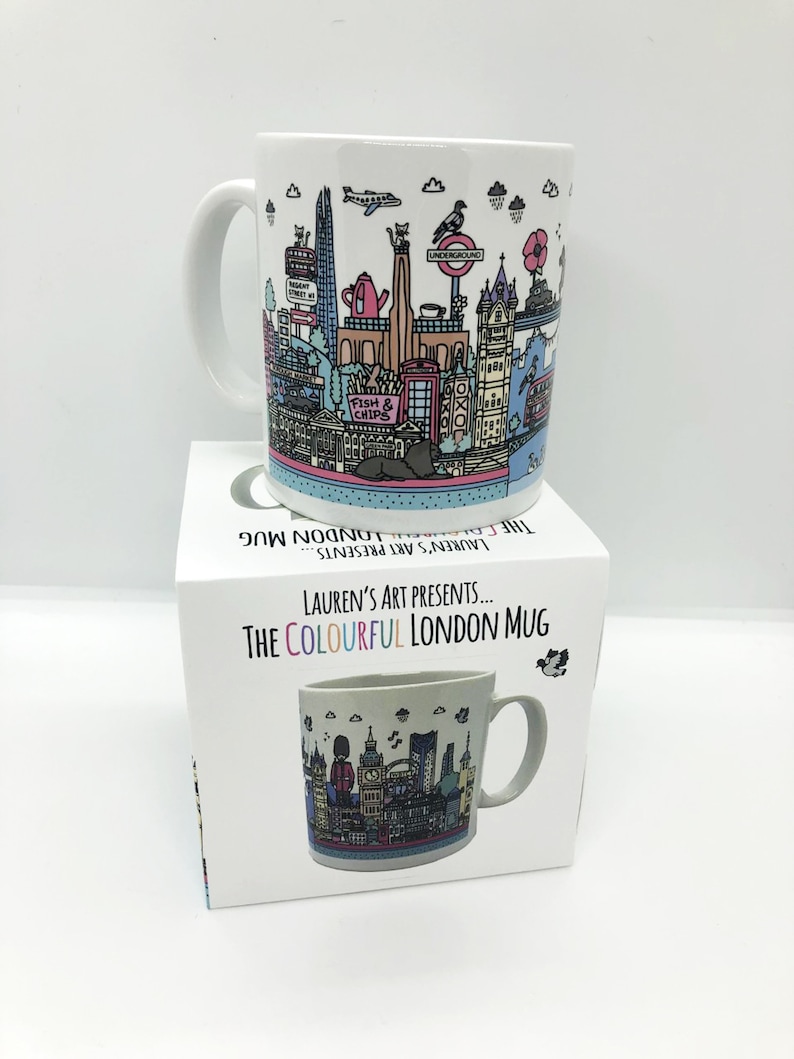 Colourful London Landmarks Mug, London Lovers Cup - Etsy