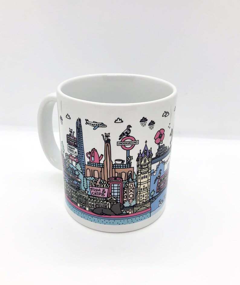 Colourful London Landmarks Mug, London Lovers Cup - Etsy