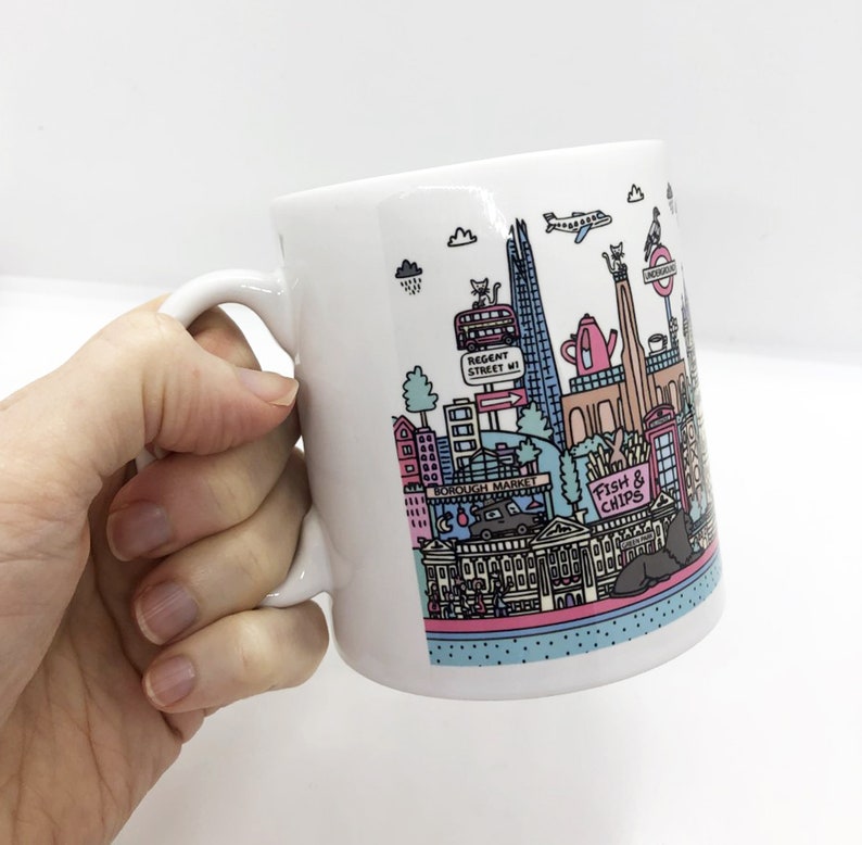 Colourful London Landmarks Mug, London Lovers Cup - Etsy
