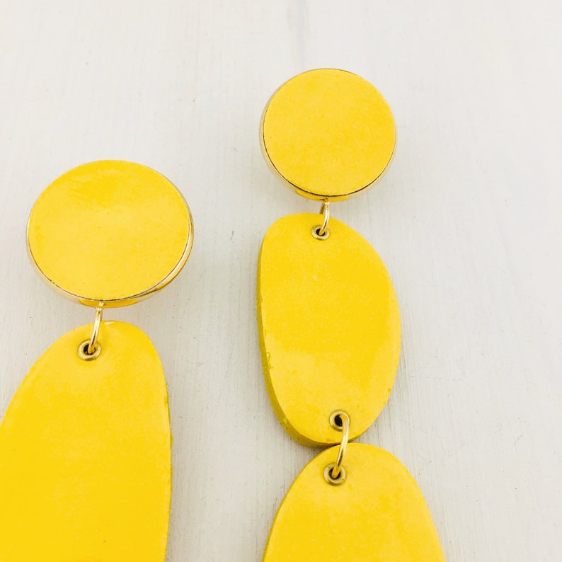 Large Drop Statement Earrings - Etsy