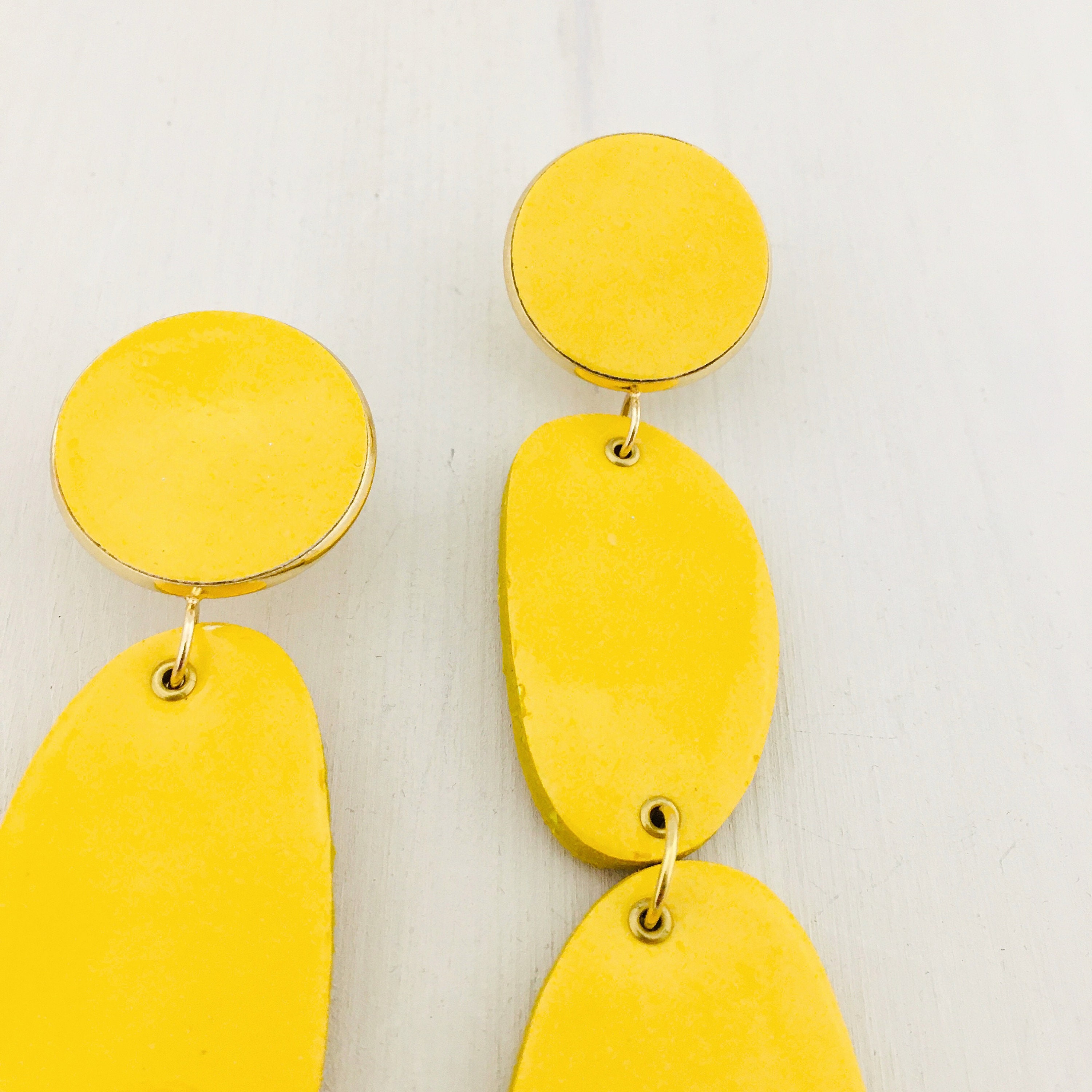Large drop statement earrings | Etsy