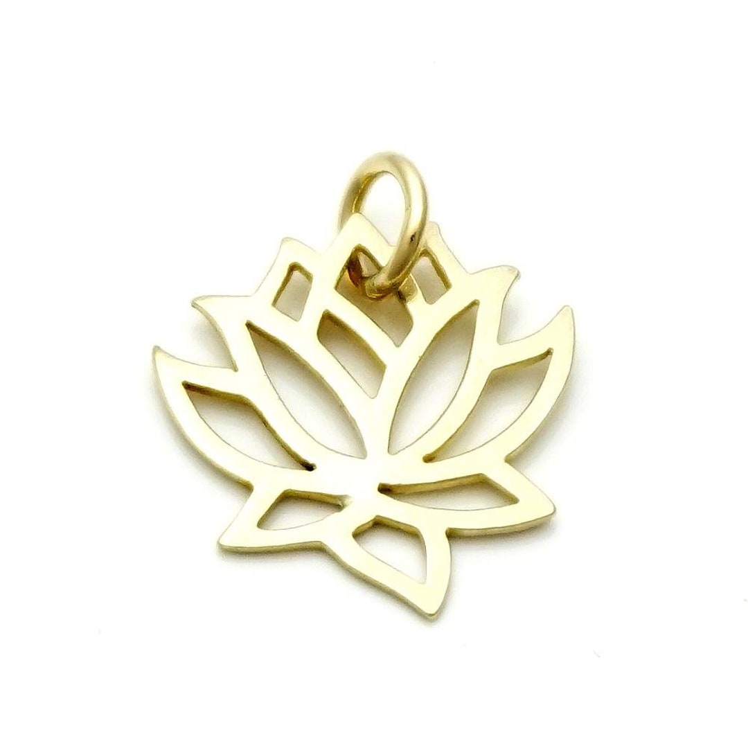 Real Gold 333/ Pendant Lotus Flower Gold Jewelry - Etsy
